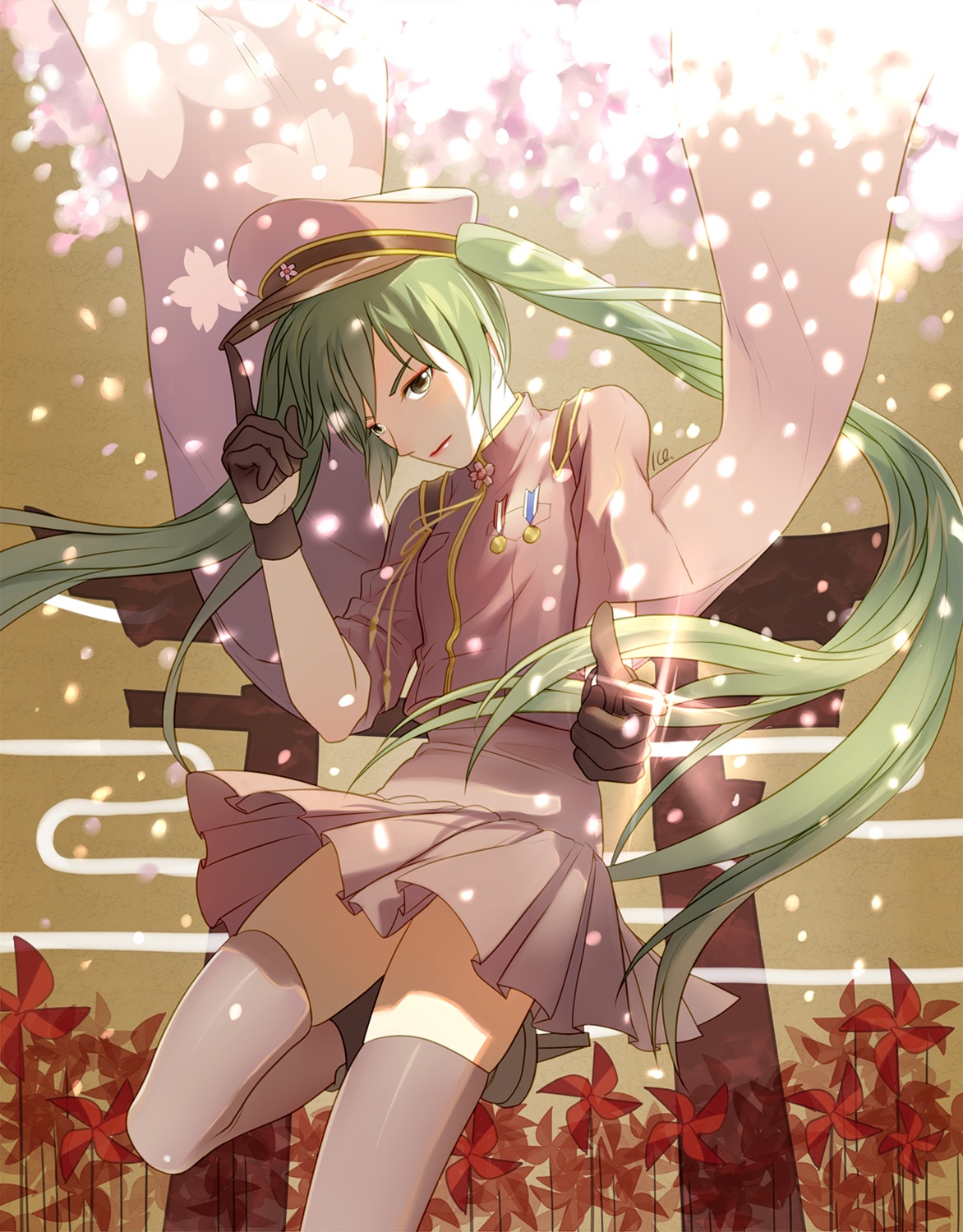 icece senbon-zakura (vocaloid) vocaloid hatsune miku thighhighs uniform | #442076 | yande.re